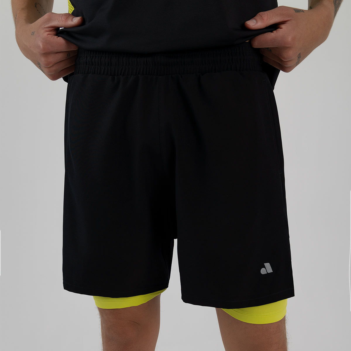 Pantaloneta con licra interna para hombre – Aleta Sports Colombia